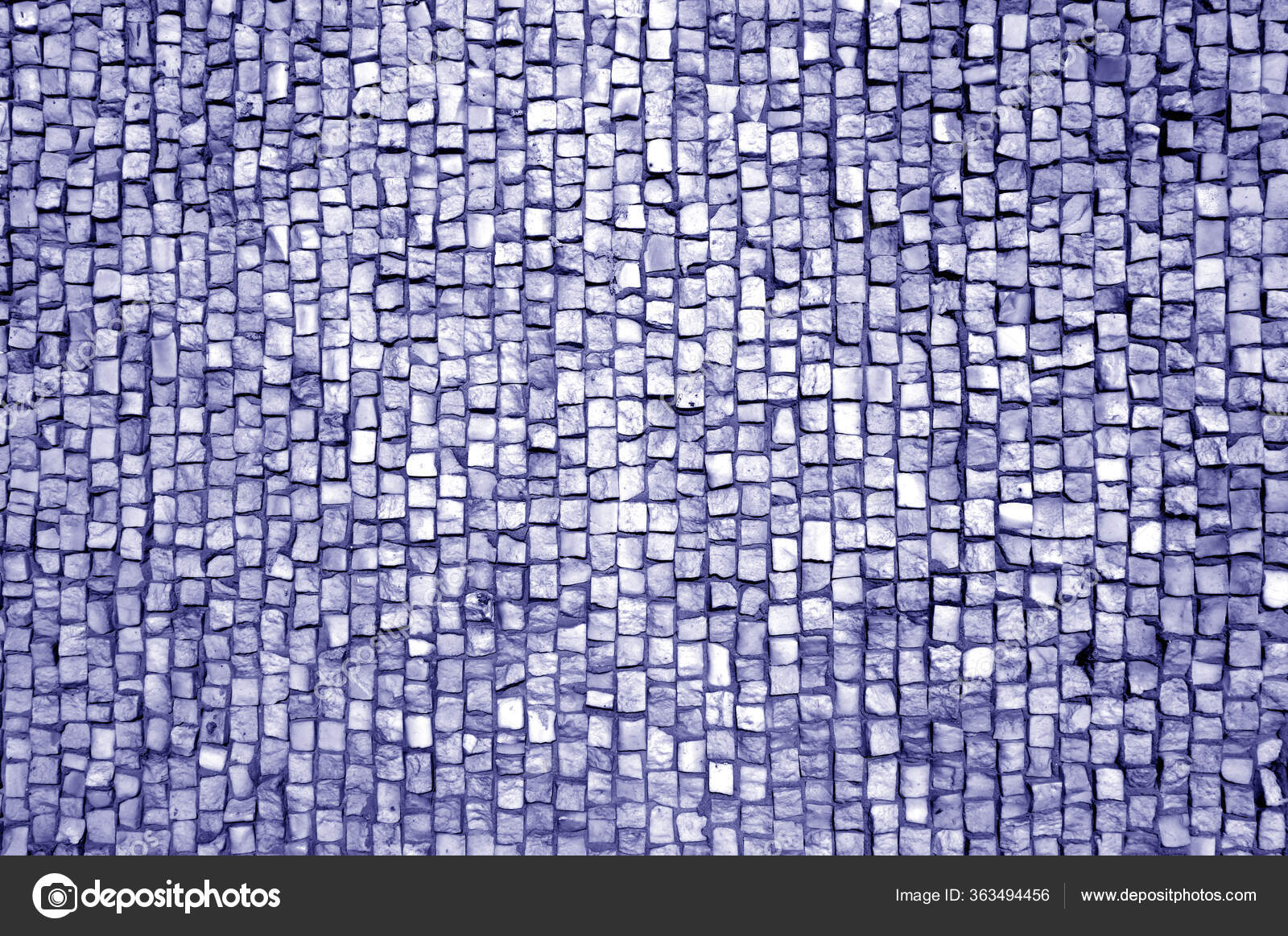Stone Pavement Surface Blue Tone Abstract Background Texture Design ...