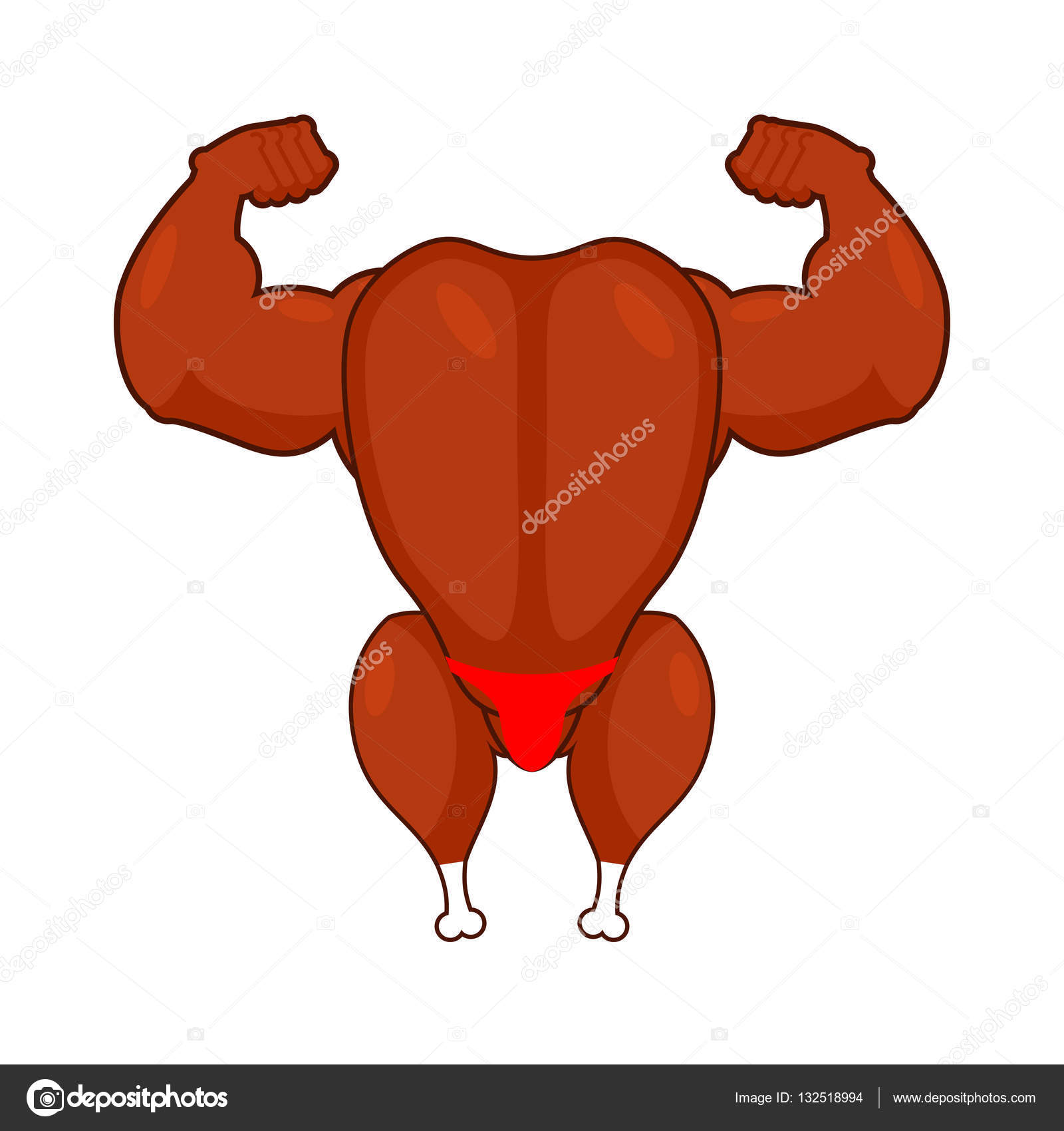 Baked chicken fitness model. fried turkey bodybuilder. Speech at Stock ...