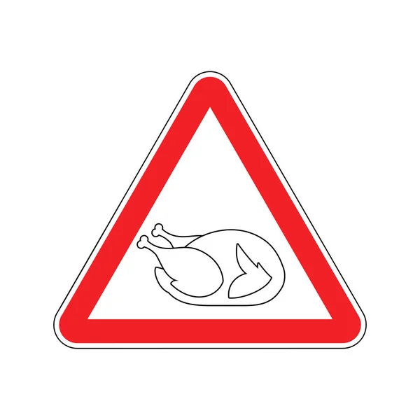 Attention piranha. Dangers of red road sign. Predatory fish Caut Stock ...
