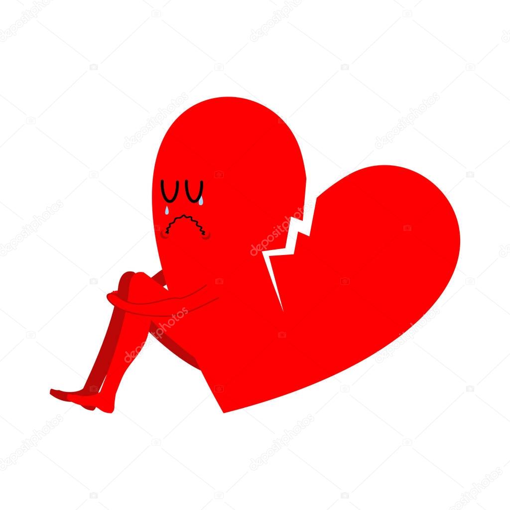 Images: sad heart logo | Broken heart symbol of unrequited love. Sad ...
