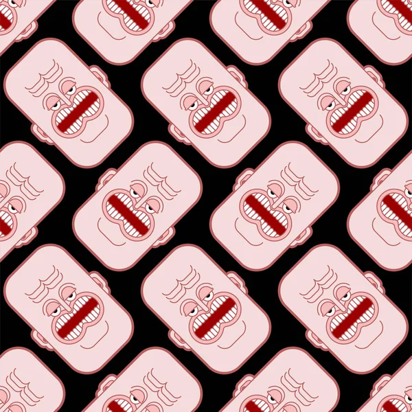 Hatred texture. Angry face pattern seamless. grumpy head man bac ...