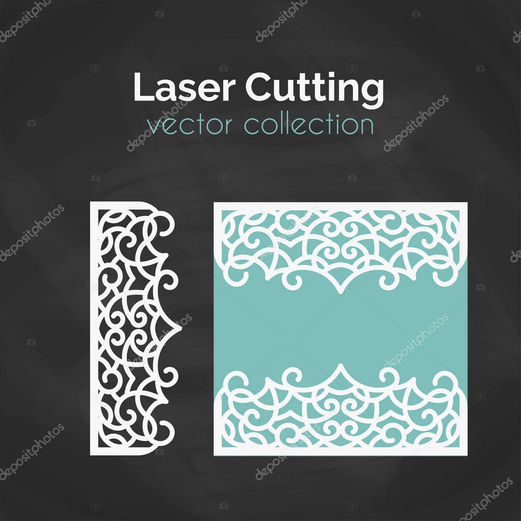 Laser Cut Card. Modelo para corte. Ilustração de recorte . imagem ...