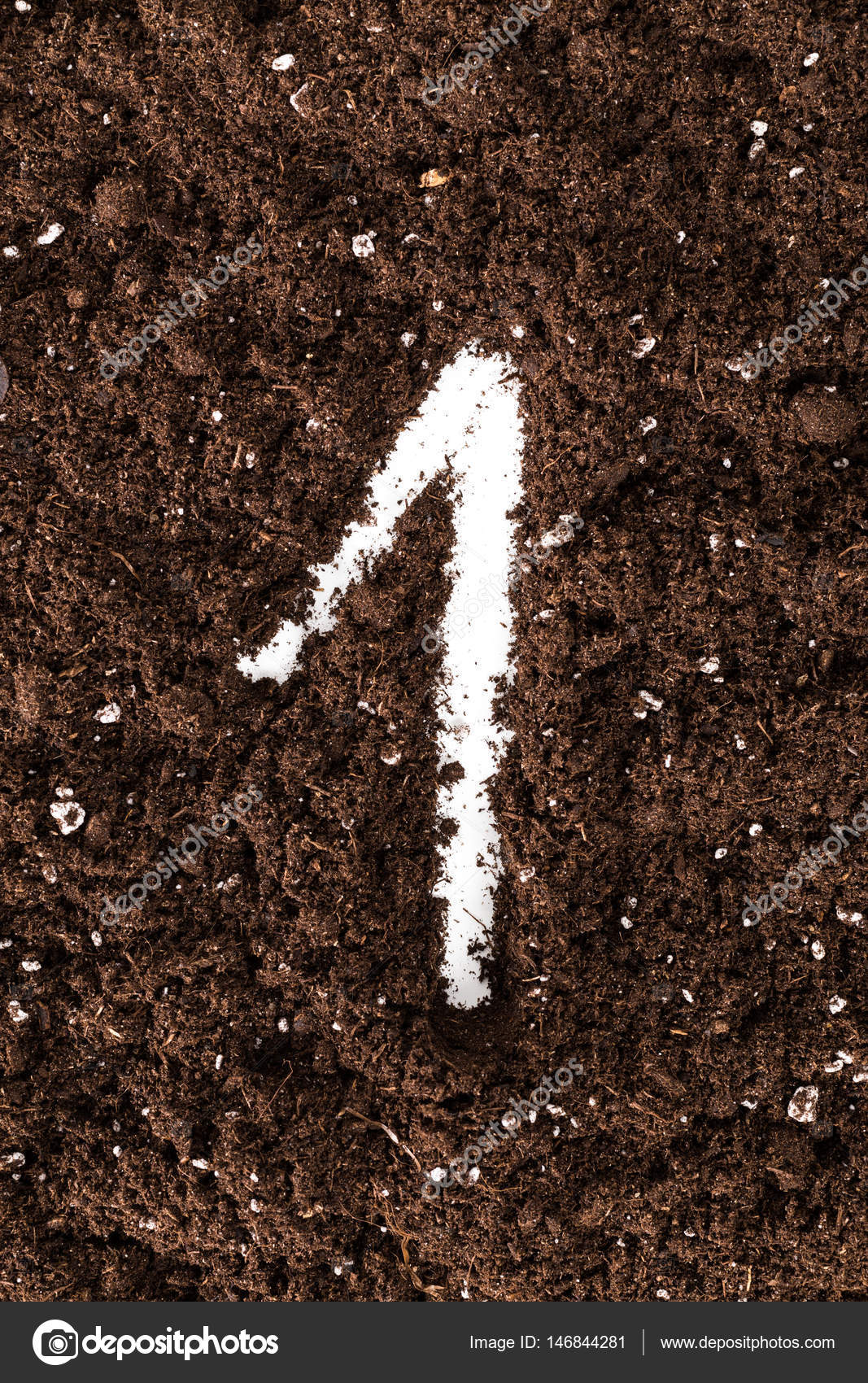 Number sign on soil — Stock Photo © Fotofabrika #146844281
