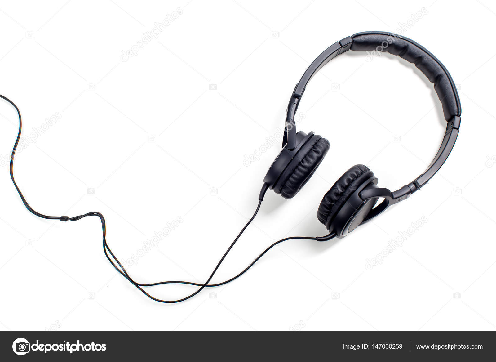 Modern Headphones with wires Stock Photo by ©Fotofabrika 147000259