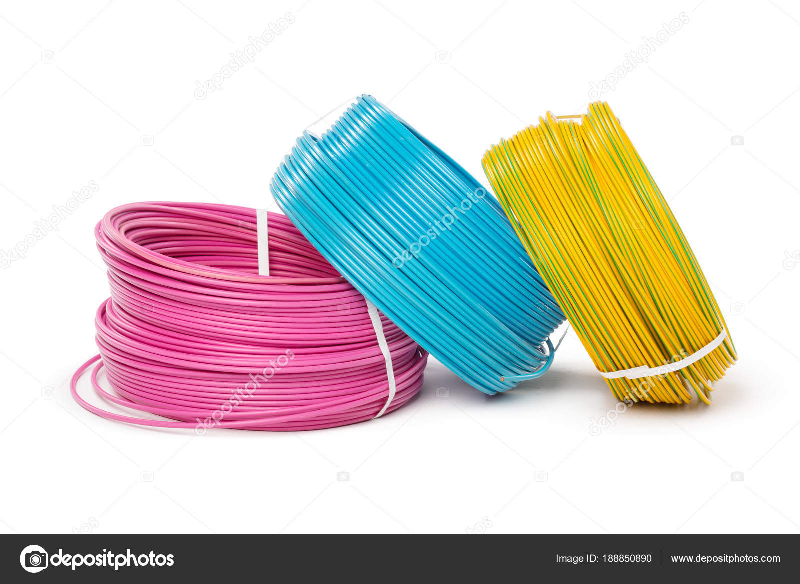 Electrical Cables Energy Technology Equipment Isolated White Background ...