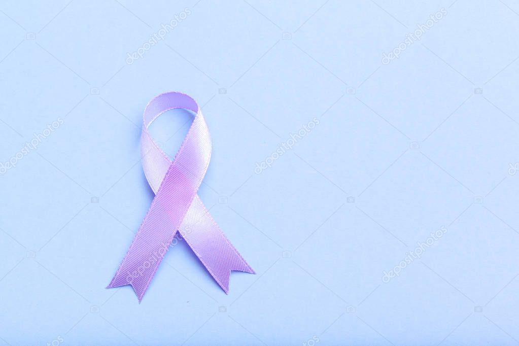 Ribbon Hiv Aids Sign Blue Background — Stock Photo © Fotofabrika #192133816