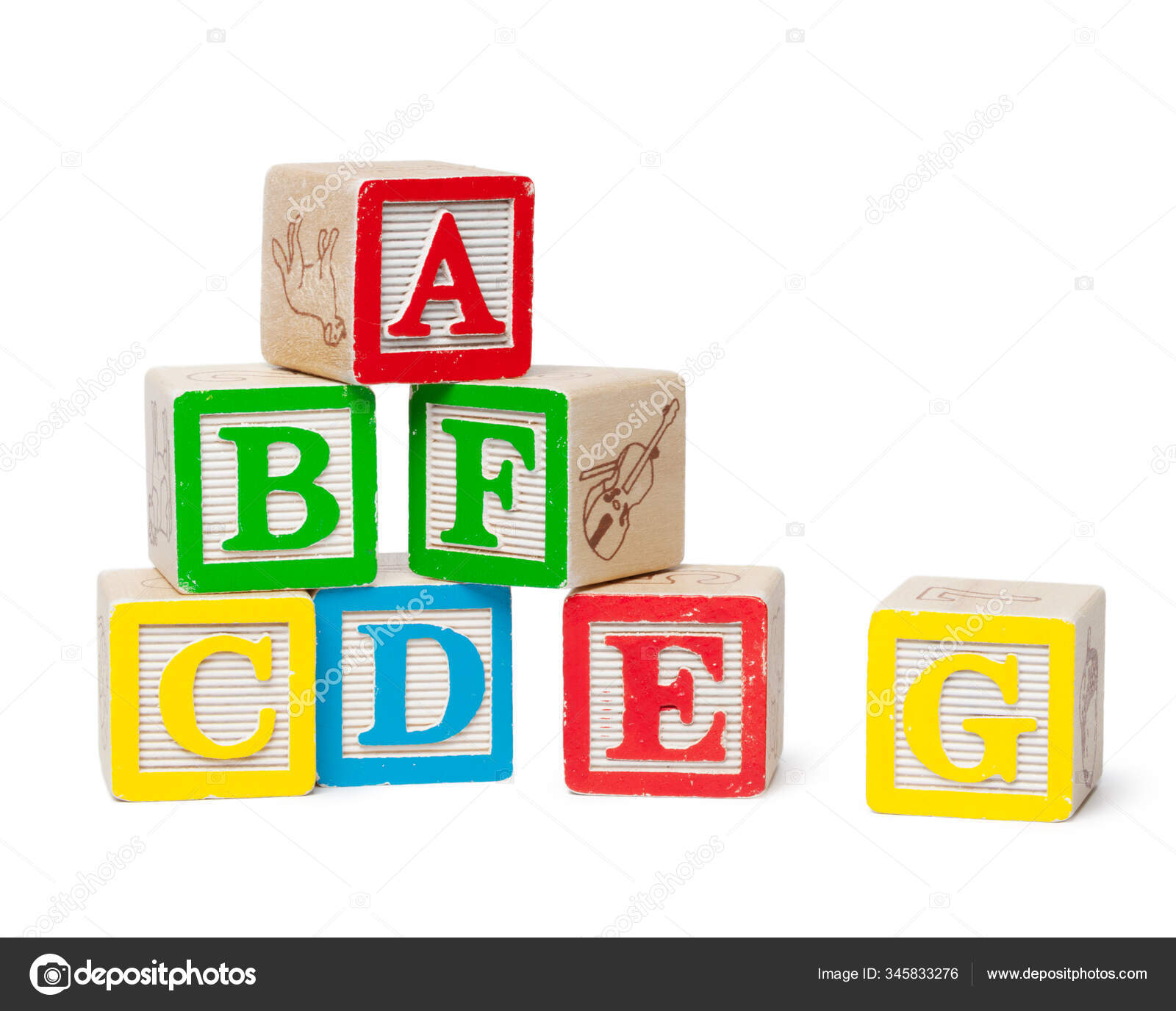 Wooden alphabet blocks isolated on white background Stock Photo by ...