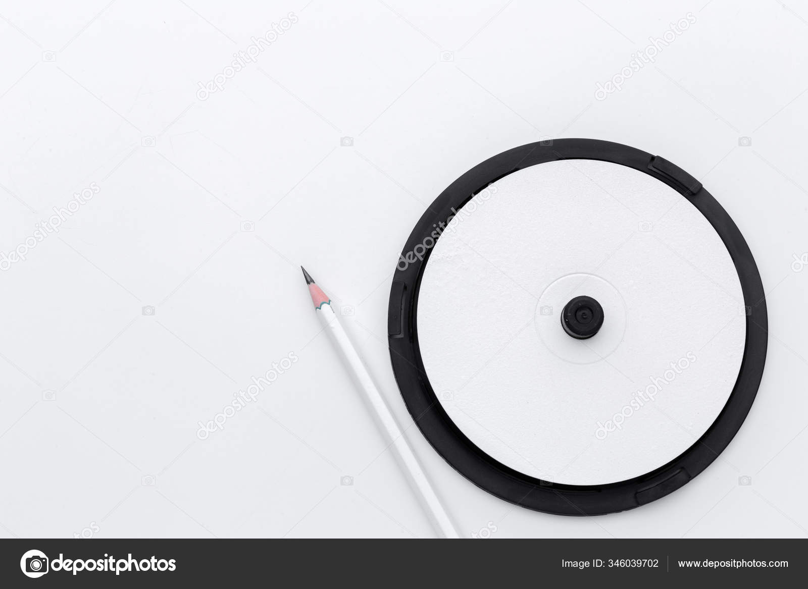 Blank white compact disk isolated on white background for your design ...