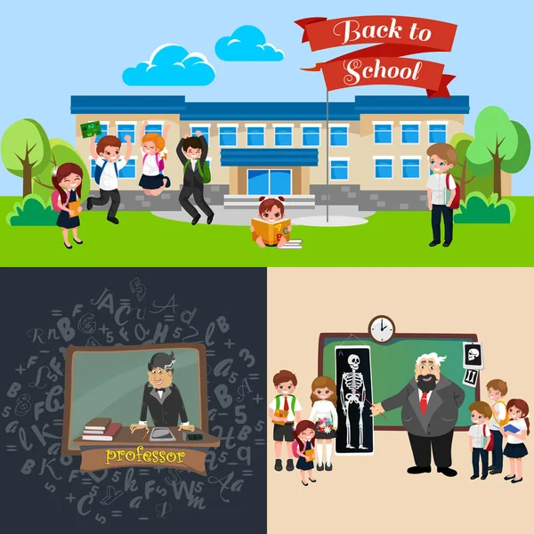 Multidisciplinary Clinic in the form of a modern building on a blue ...