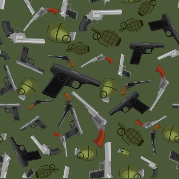 Firearms weapons and guns seamless pattern eps10 — Stock Vector ...