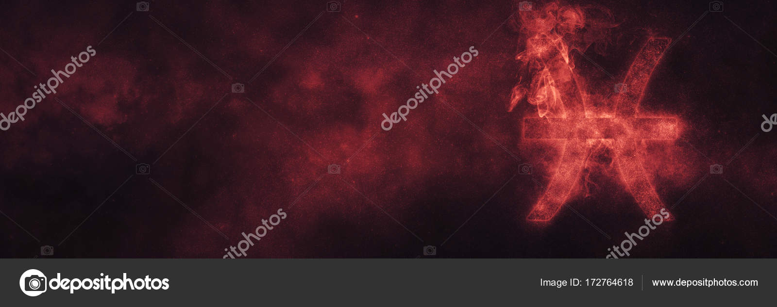 Pisces Zodiac Sign. Pisces Horoscope Sign. Template text room. — Stock ...