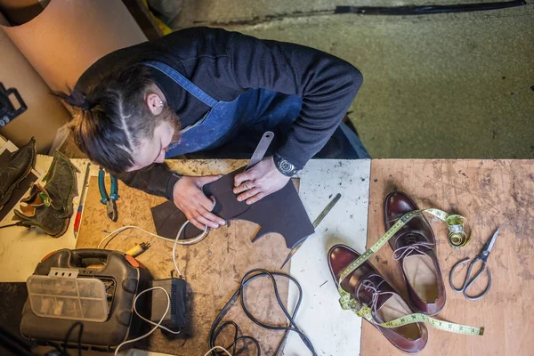 Male Shoe Maker Working — Stock Photo © alin.s #168444272