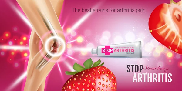Arthritis Pain Relief Ointment ads. Vector 3d Illustration with Tube ...