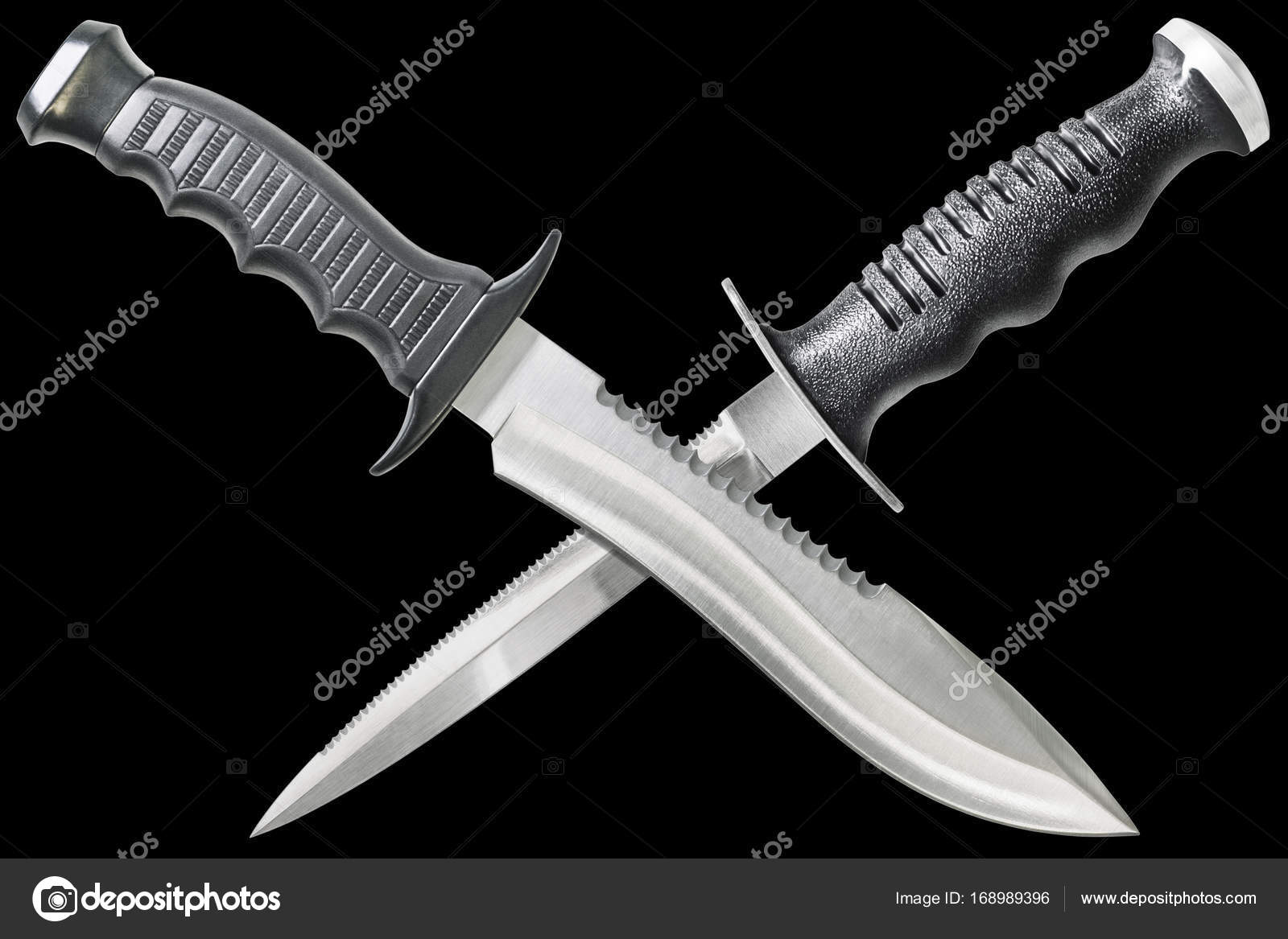 Crossed Combat Knives