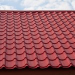 Red metal roof tiles. Metal Roof Shingles - Roofing Construction ...