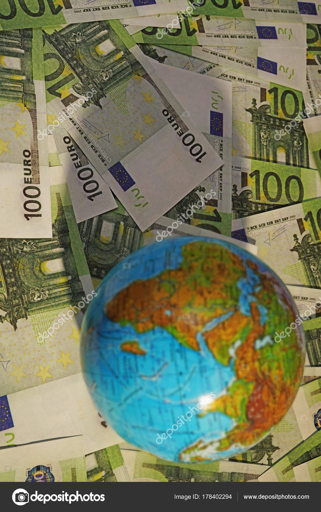 Globe Map Banknotes Background — Stock Photo © borjomi88 #178402294
