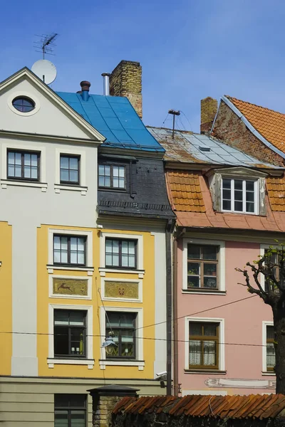 Medieval street in old Riga, Latvia, Europe. In old Riga tourists can ...