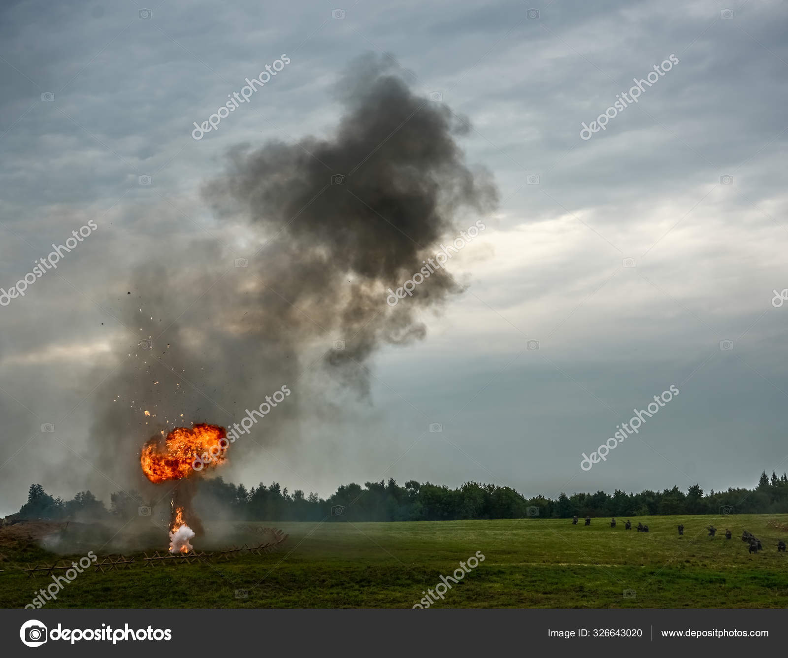 German Medium Half Track Armored Personnel Field Smoke Explosions ...