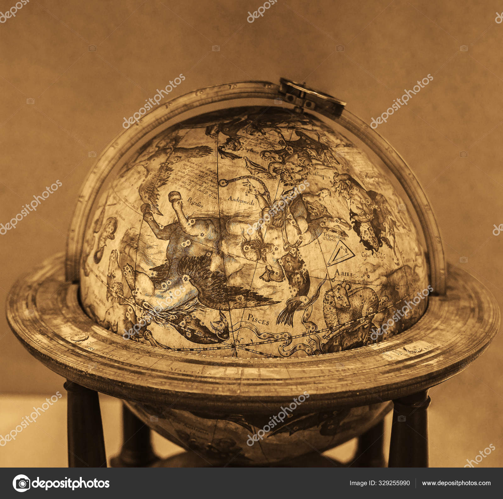 Zodiac Signs Sphere Antique Bronze Armillary Sundial Zodiac Sign Sphere ...