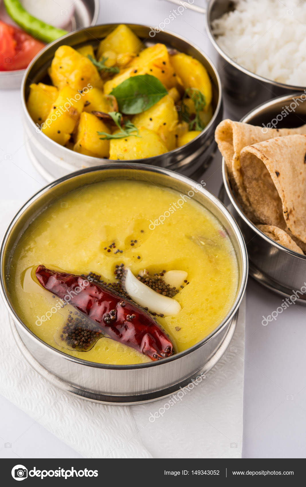 Dal Chawal Roti Sabji