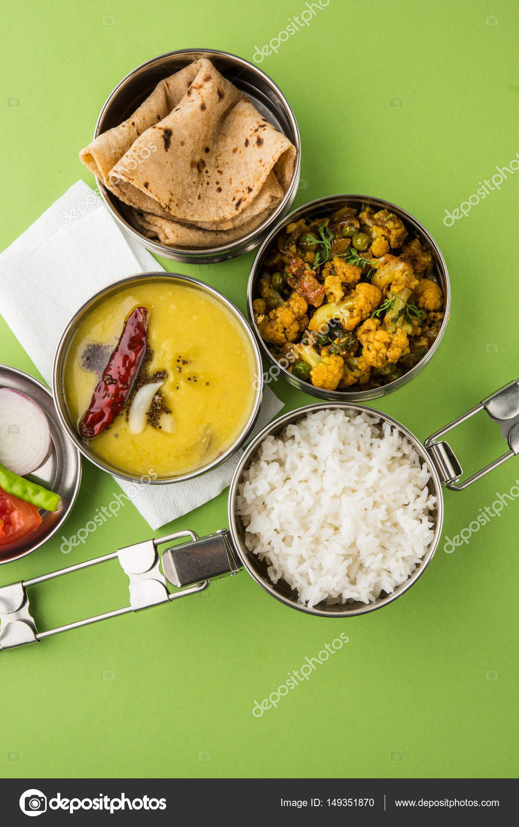 Dal Chawal Roti Sabji