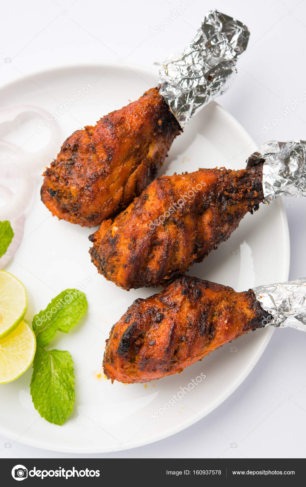 Chicken Tangri kabab or kebab - three Chicken leg pieces marinated with ...