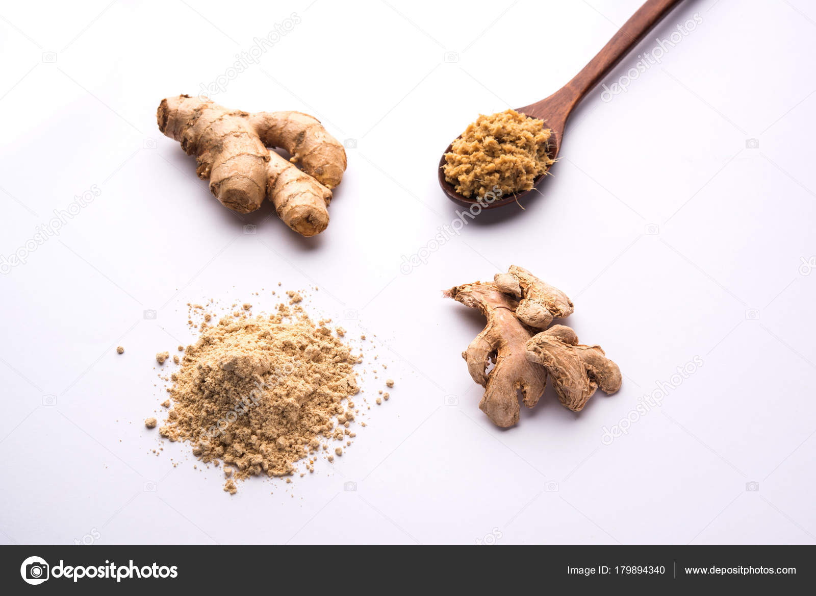 Ginger Paste Powder Also Known Sunth Suntha Sonth Whole Dried Stock ...
