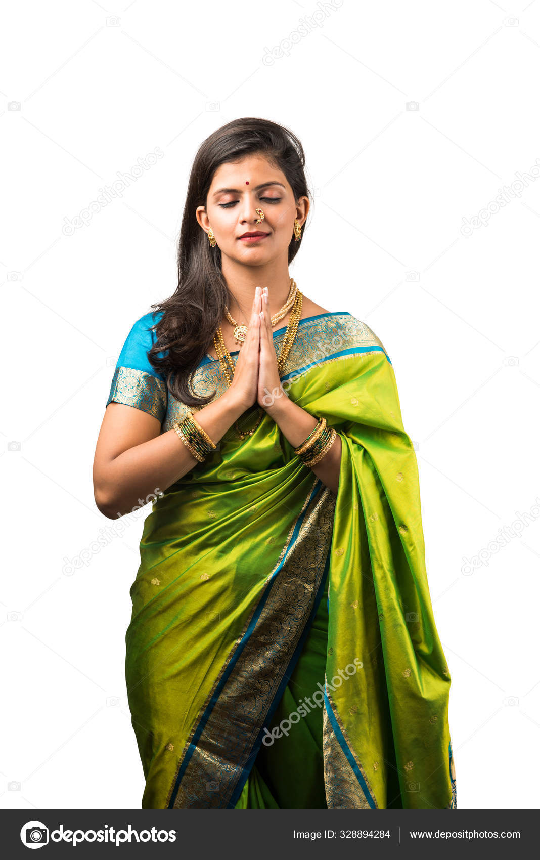 Welcome Namaskar Hands Namaste Hands Indian Logo Royalty Free Vector