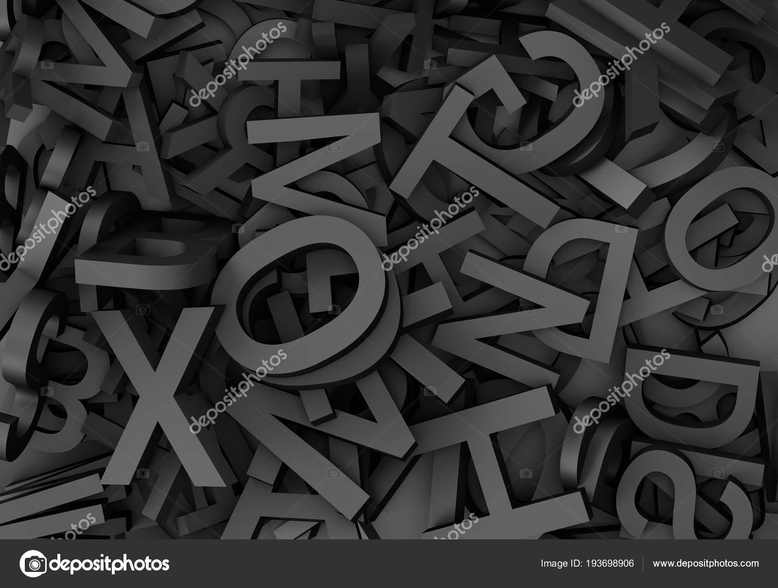 3d illustration black letter texture background Stock Photo by ...