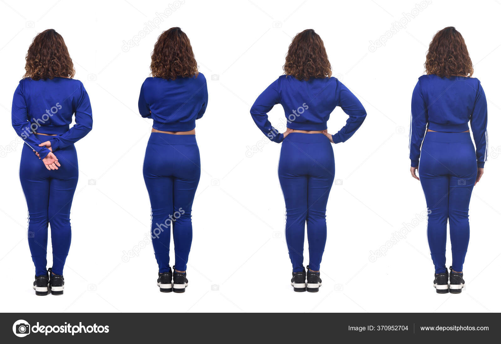 Rear View Woman Various Poses White Background Stock Photo by ©MariaiC ...