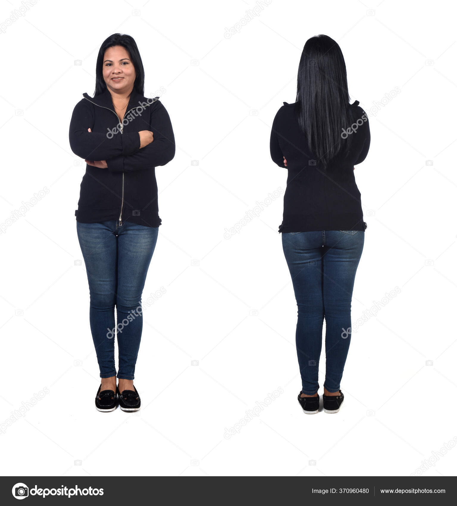 Women Standing With Arms Folded Side View