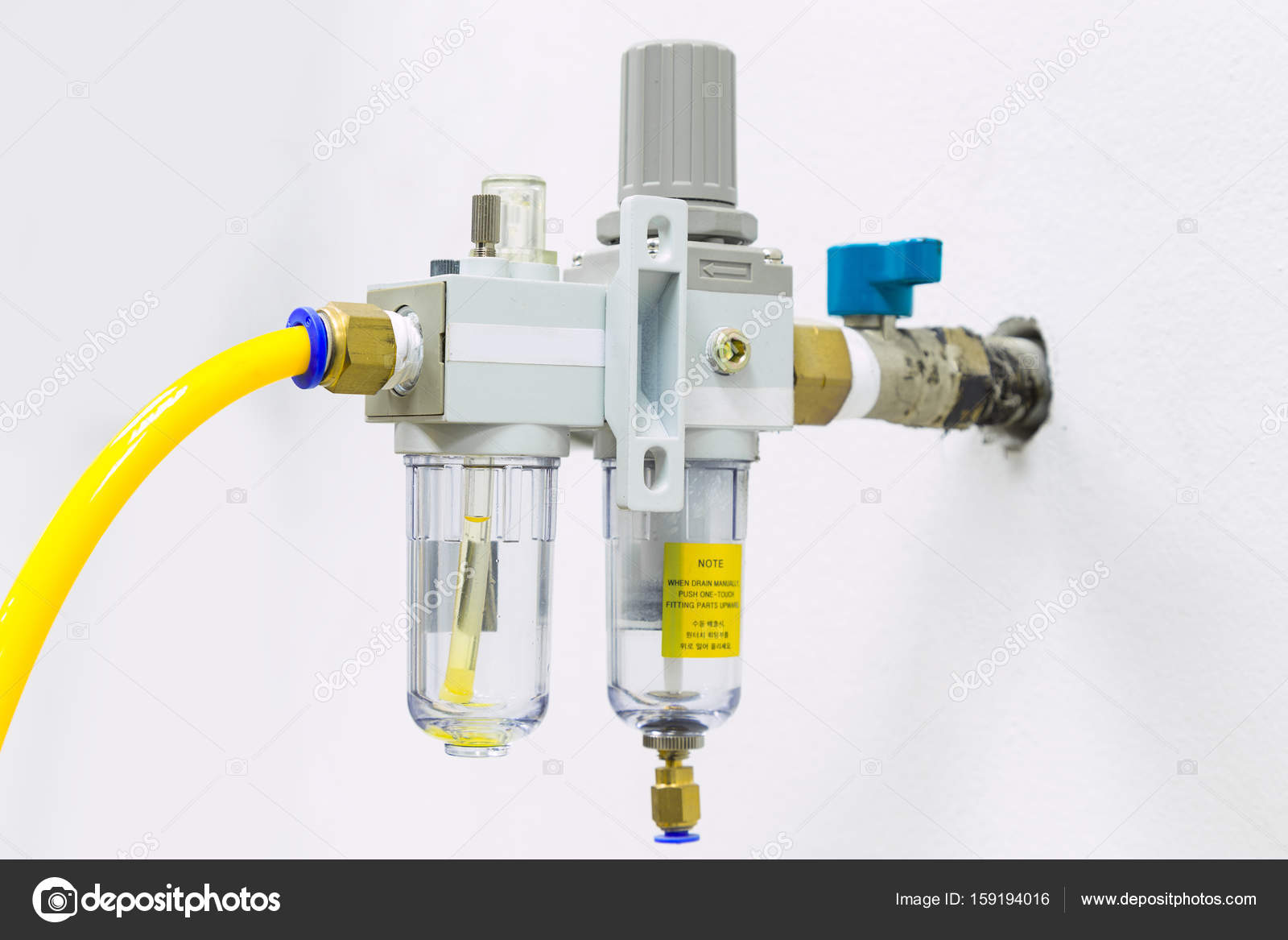 Compressed Air Filter Regulator Lubricator. — Stock Photo © funfunphoto ...