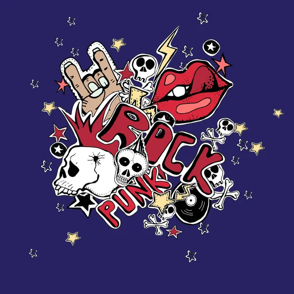 92 Punk rock doodles Vector Images - Free & Royalty-free Punk rock ...