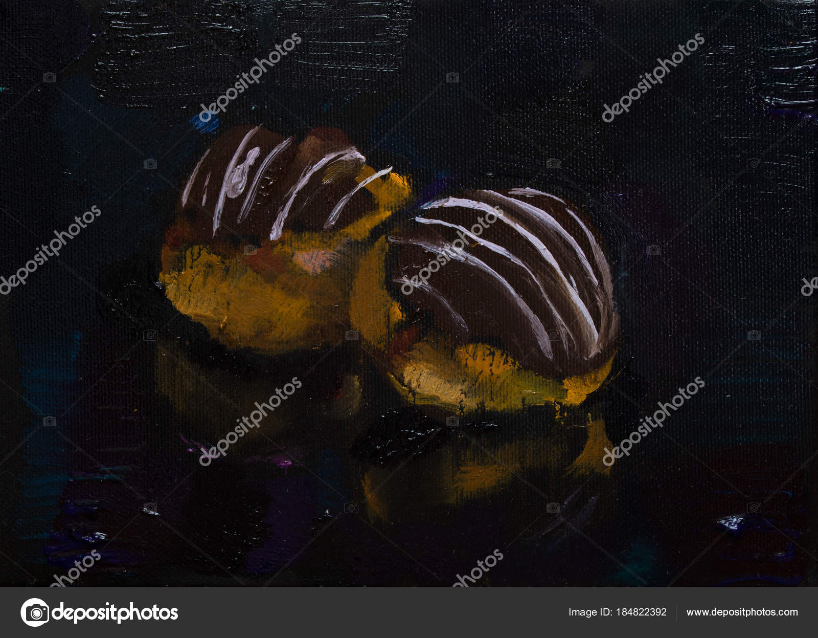 Eclair oil painting Stock Photo by ©slava_samoilenko 184822392