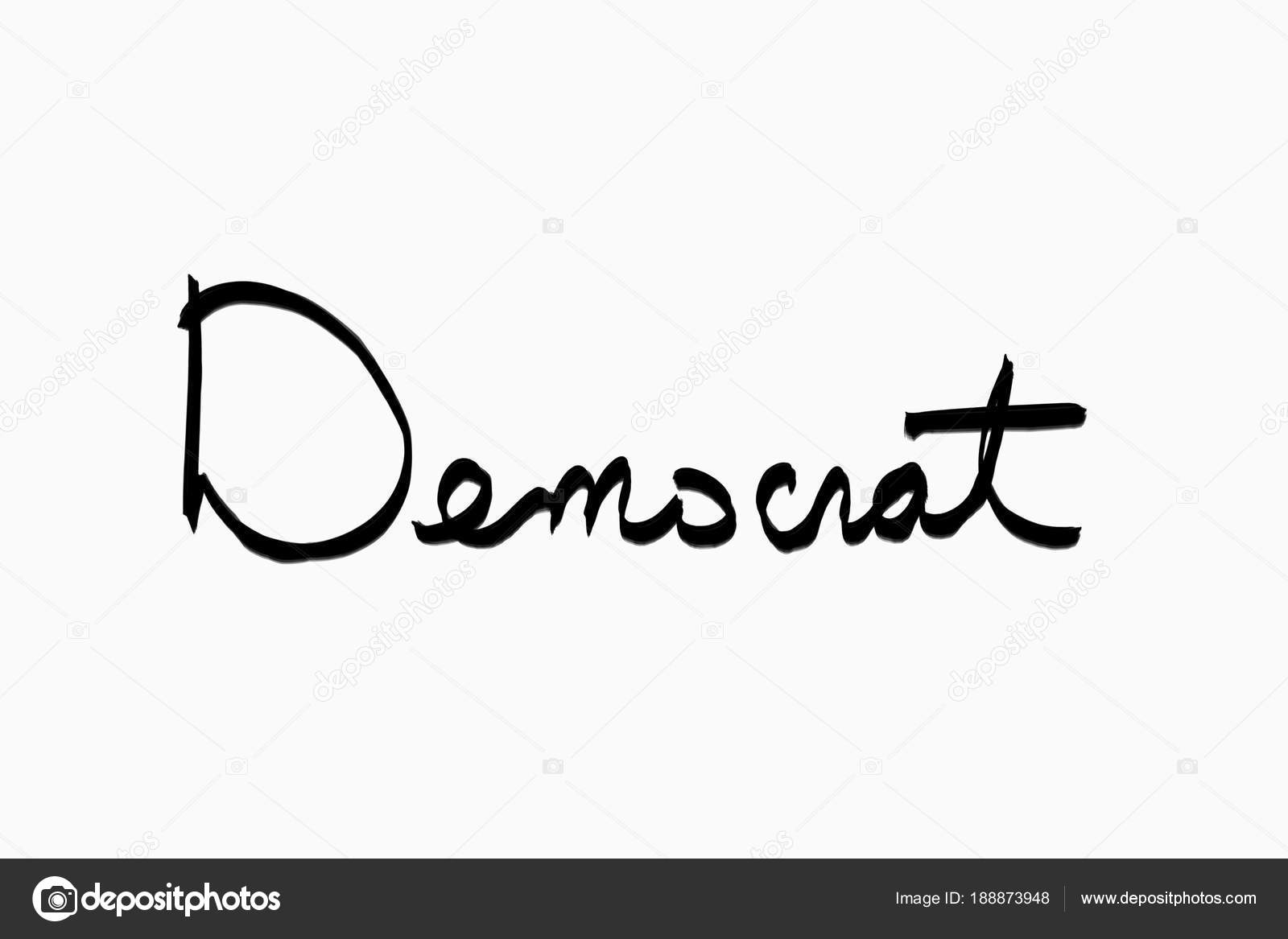 Democrat written out in cursive — Stock Photo © trjiii #188873948
