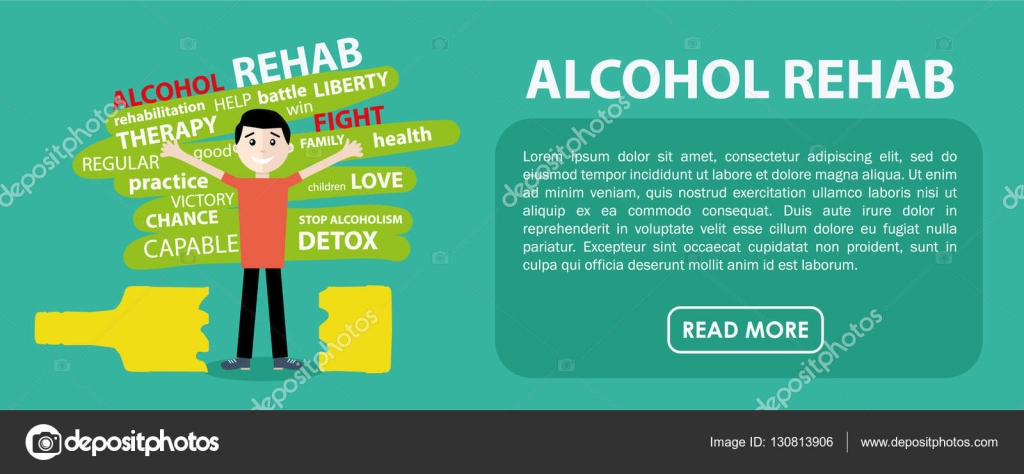 Alcohol rehab. Banner. Vector flat design Stock Vector Image by ...