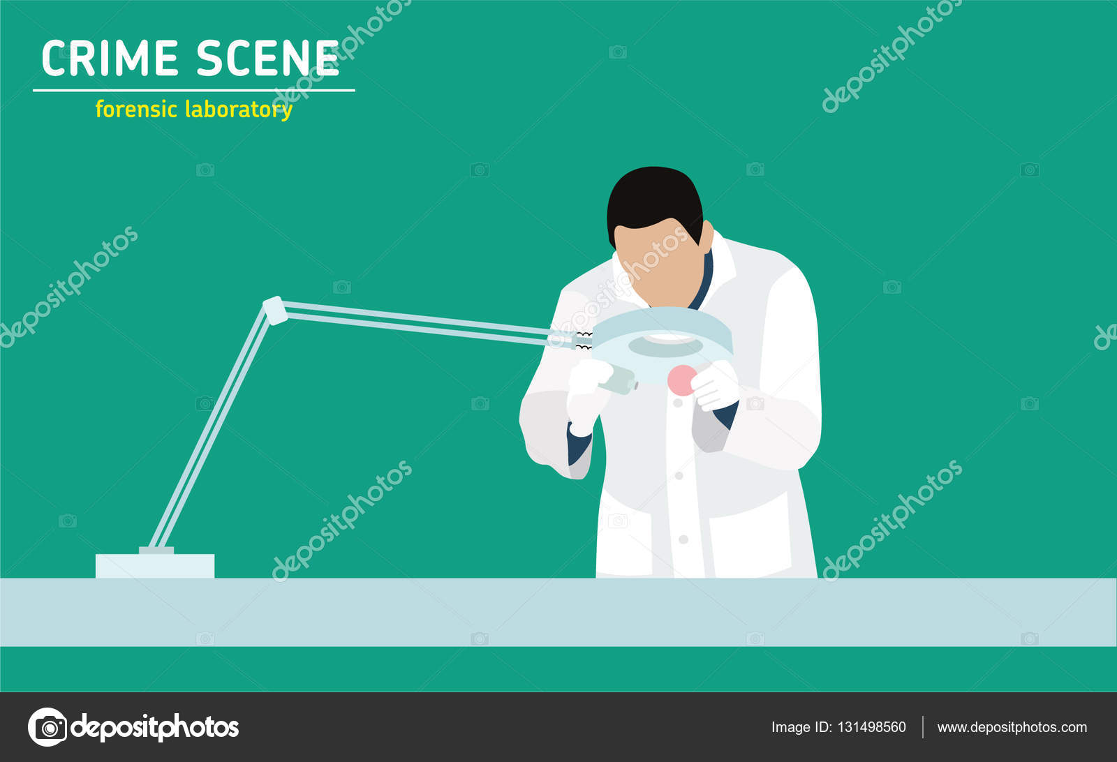 Forensic laboratory. Flat illustration Stock Vector by ©aleancher 131498560