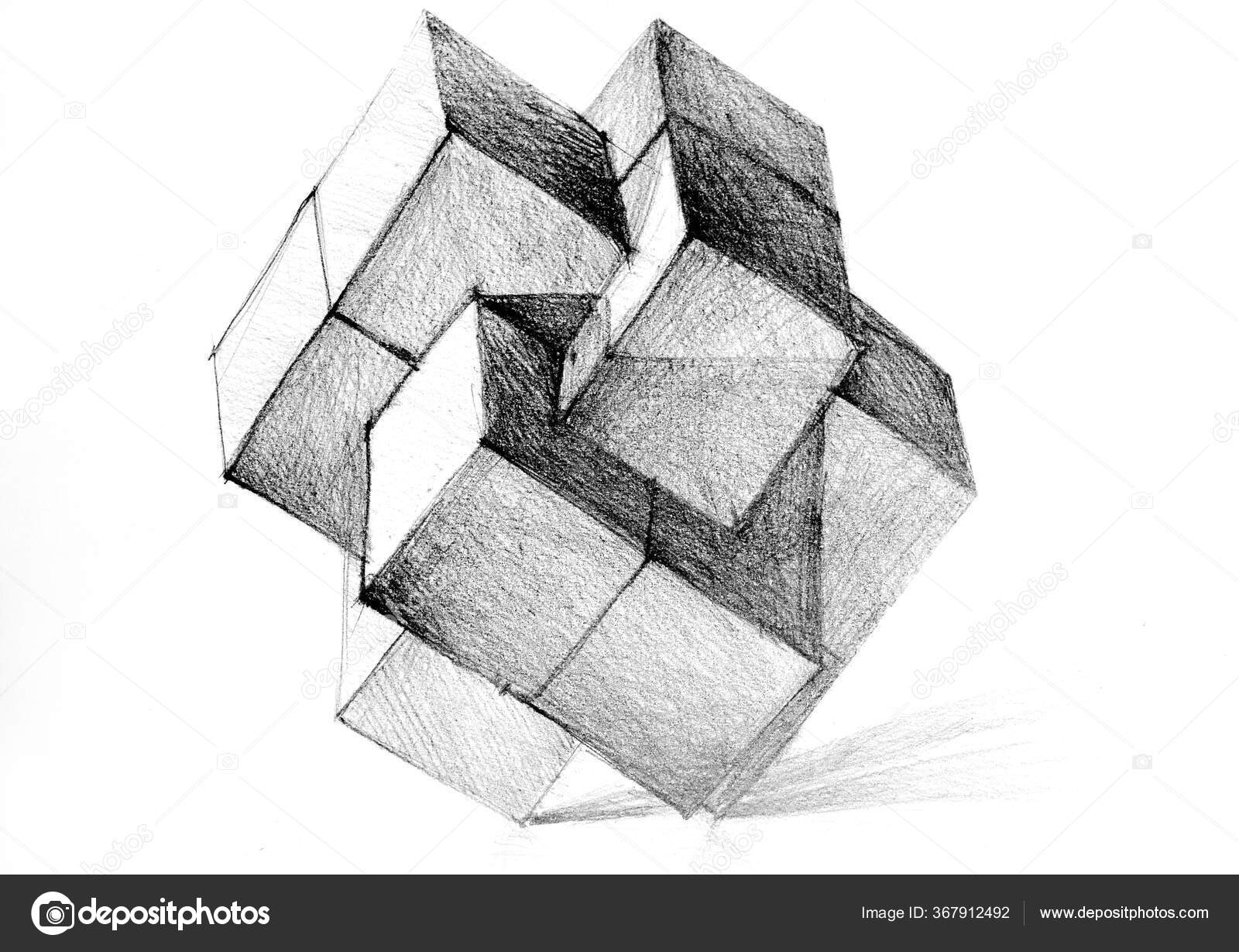Hand Drawn Picture Special Cube Stock Illustration by ©Oana_Unciuleanu ...