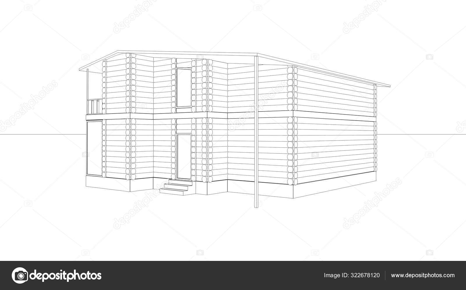House Building Visualization Illustration Stock Illustration by ©vad_1 ...