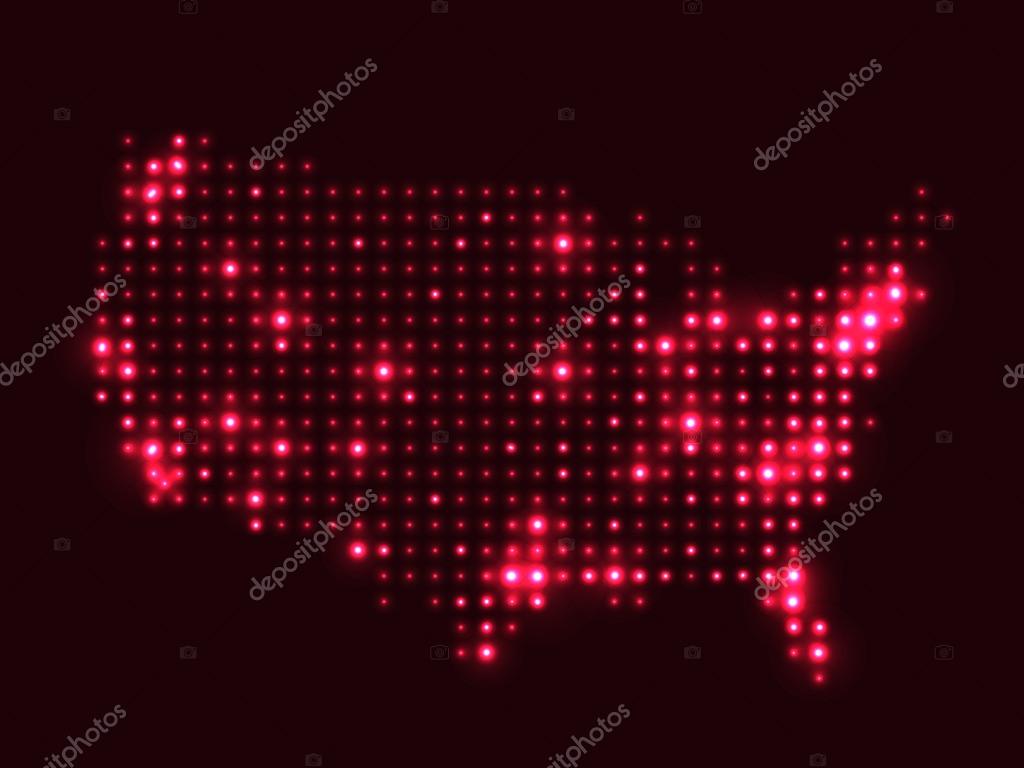 Dotted map of USA Stock Vector Image by ©Alliya2000 #125791950