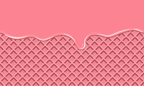 Flowing Milk Cream Wafer Background Vector Illustration Stock Vector