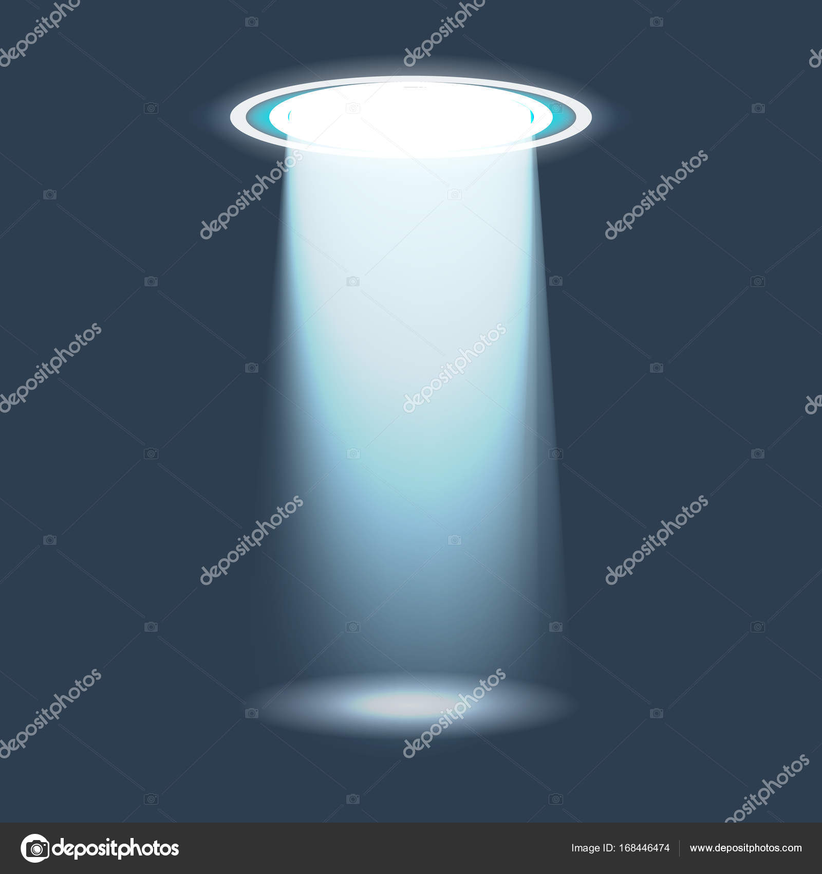 UFO light vector. Alien sky beams. Ufo spaceship with beam, saucer ufo ...