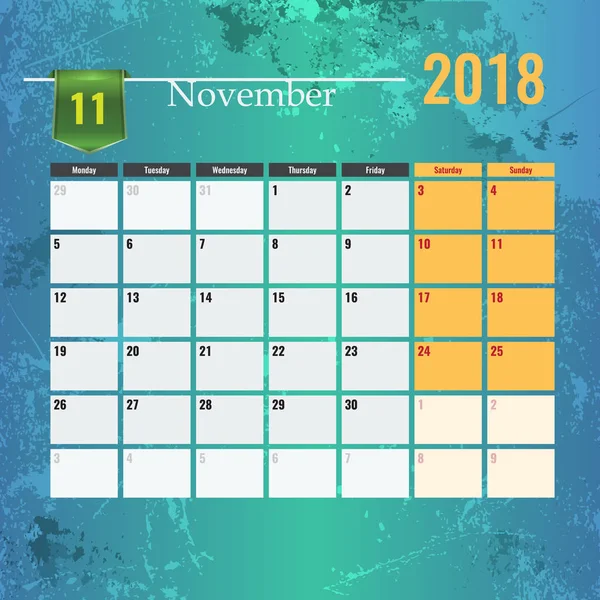 100,000 Calendar template 2018 Vector Images | Depositphotos