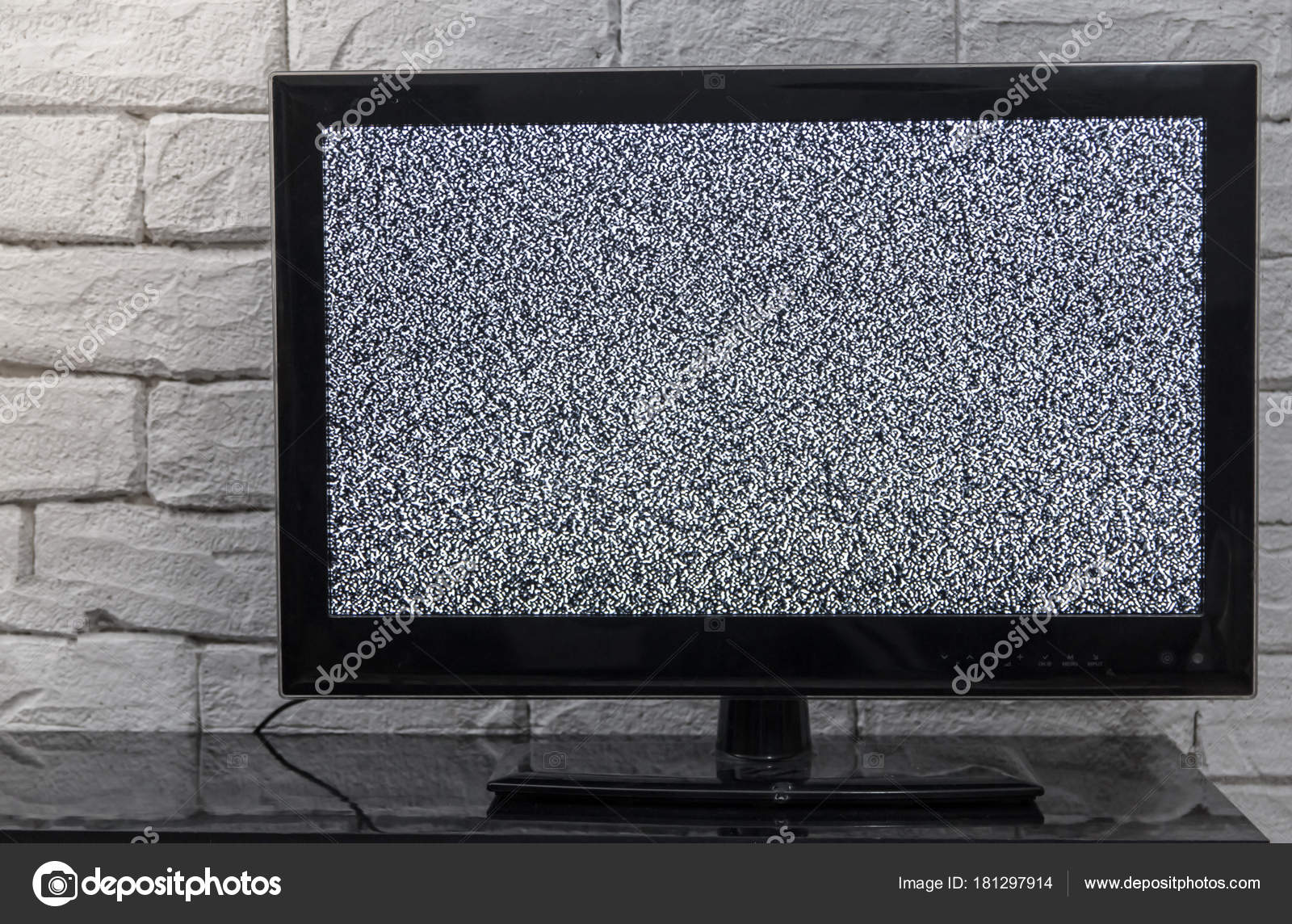 Tv screen with noise glitcher effect. No signal or no communication ...