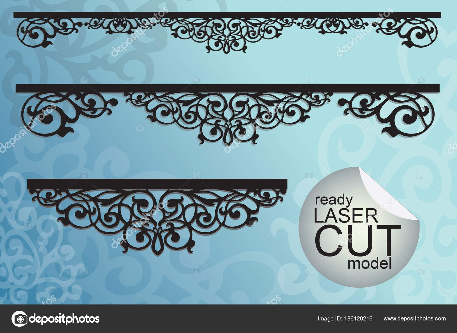 Laser Cut Lace Floral Decor Stock Vector by ©Zhanna1234 186120216