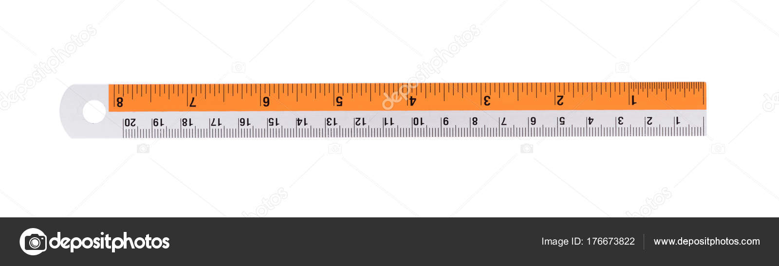 Stainless steel Ruler on White background — Stock Photo © nortongo ...