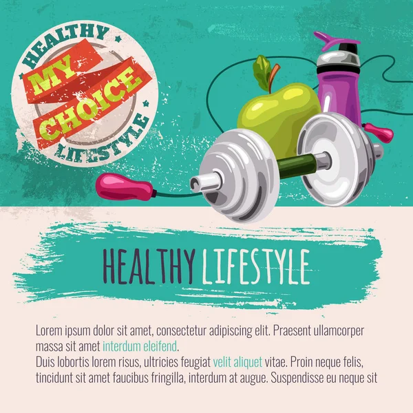 Healthy lifestyle template Stock Illustration by ©olharybtsova #150554644