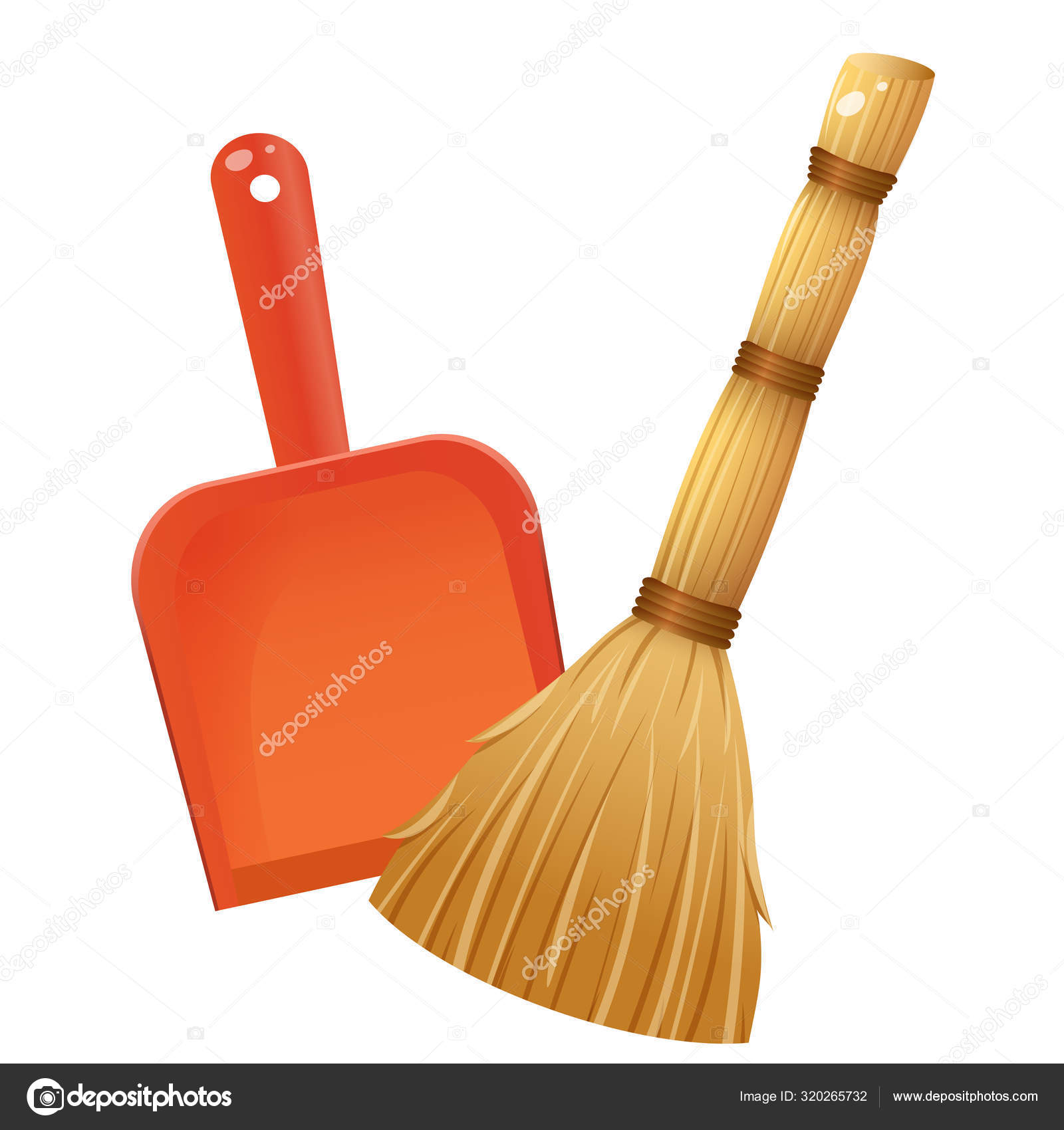 Broom And Dust Pan Clipart