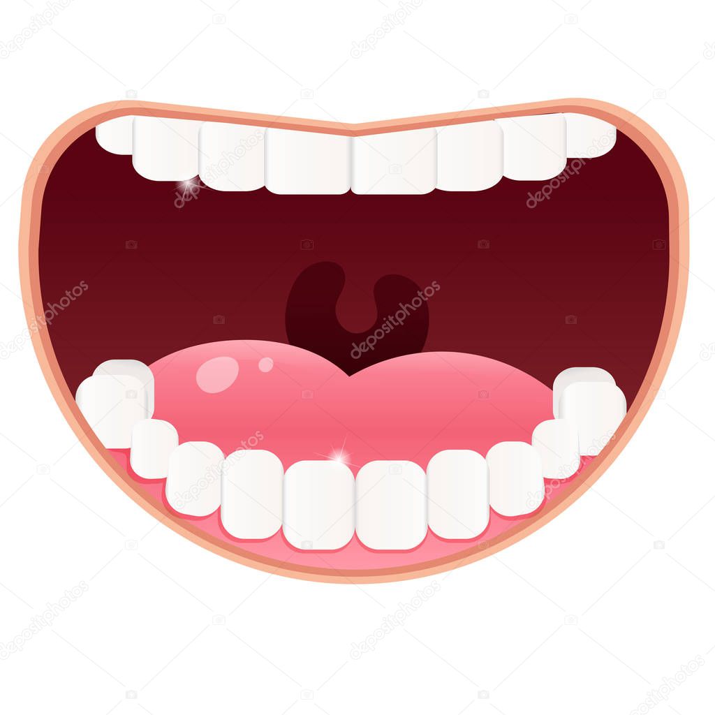 Desenho De Boca Aberta Com Dentes - FDPLEARN