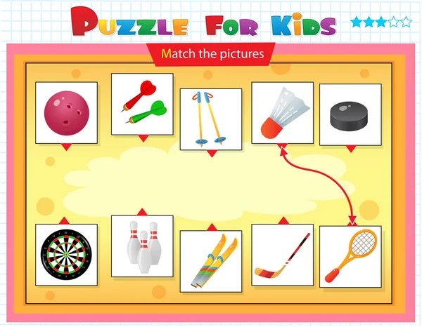 Matching game, education game for children. Puzzle for kids. Match the ...
